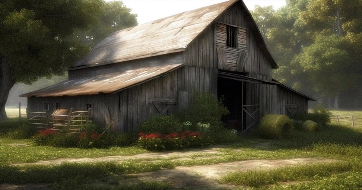 colonial barn ~ VanMeter's Windy Ridge Farm